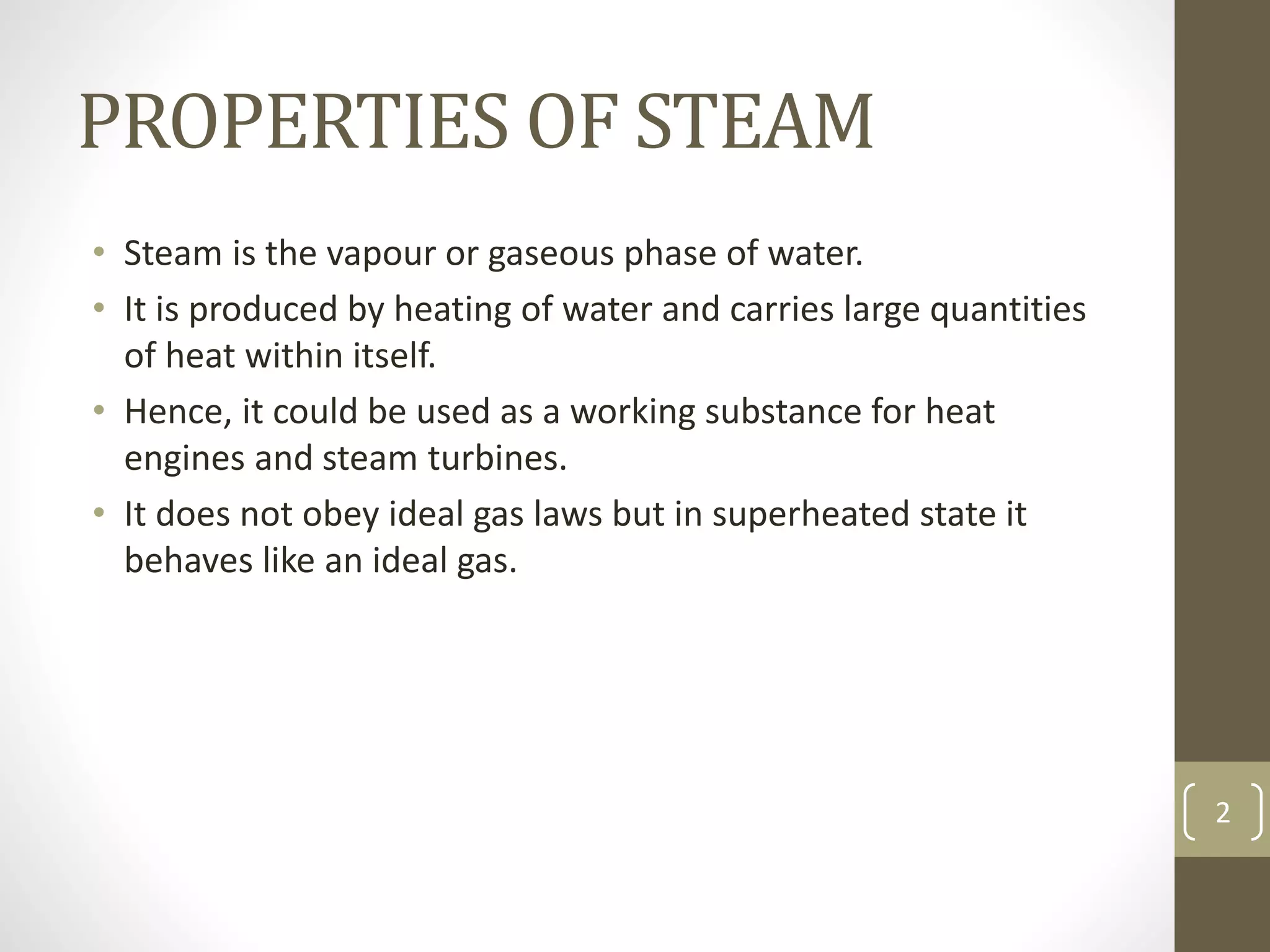 Properties of steam | PPTX