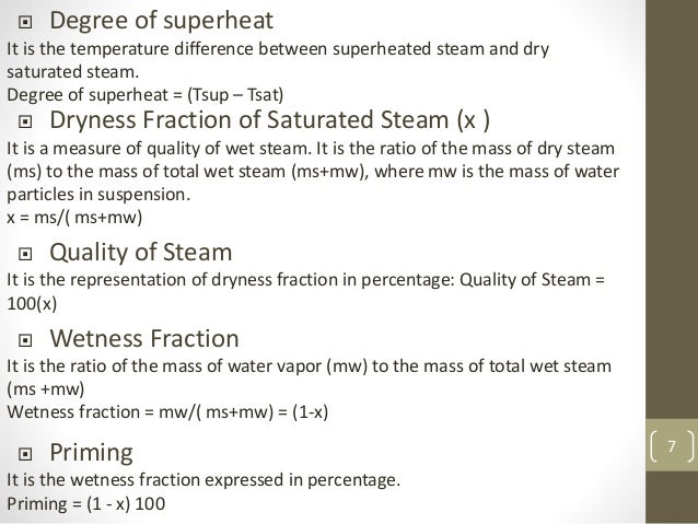 Properties of steam