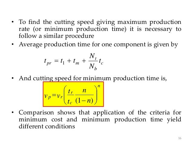 Economics of metal cutting operations