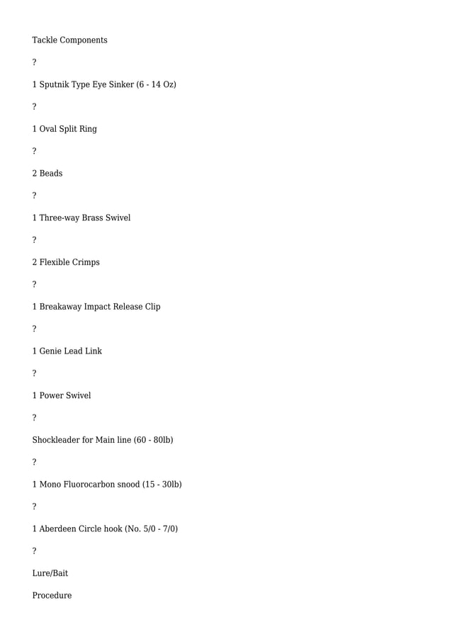 How to Make Cod Fishing Rigs | PDF