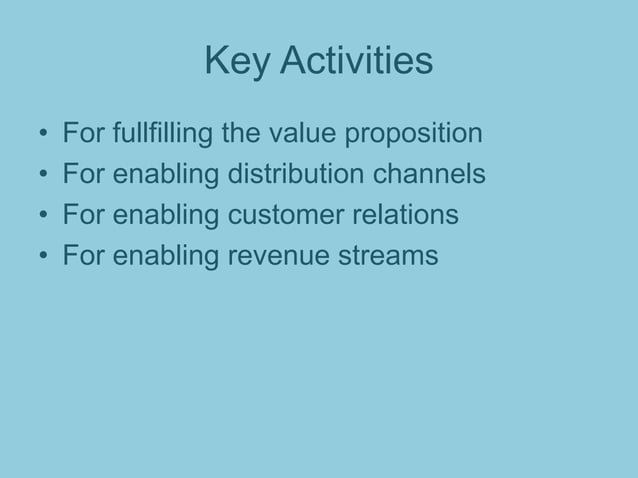 business model canvas key activities | PPTX
