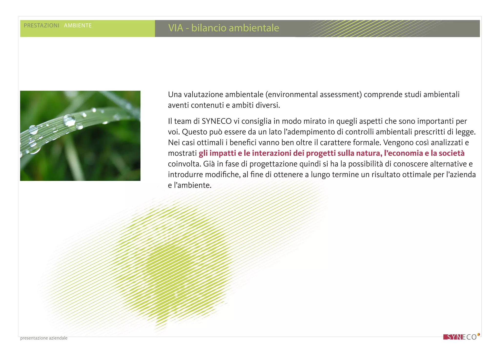 SYNECO Prestazioni Ambiente | PPT