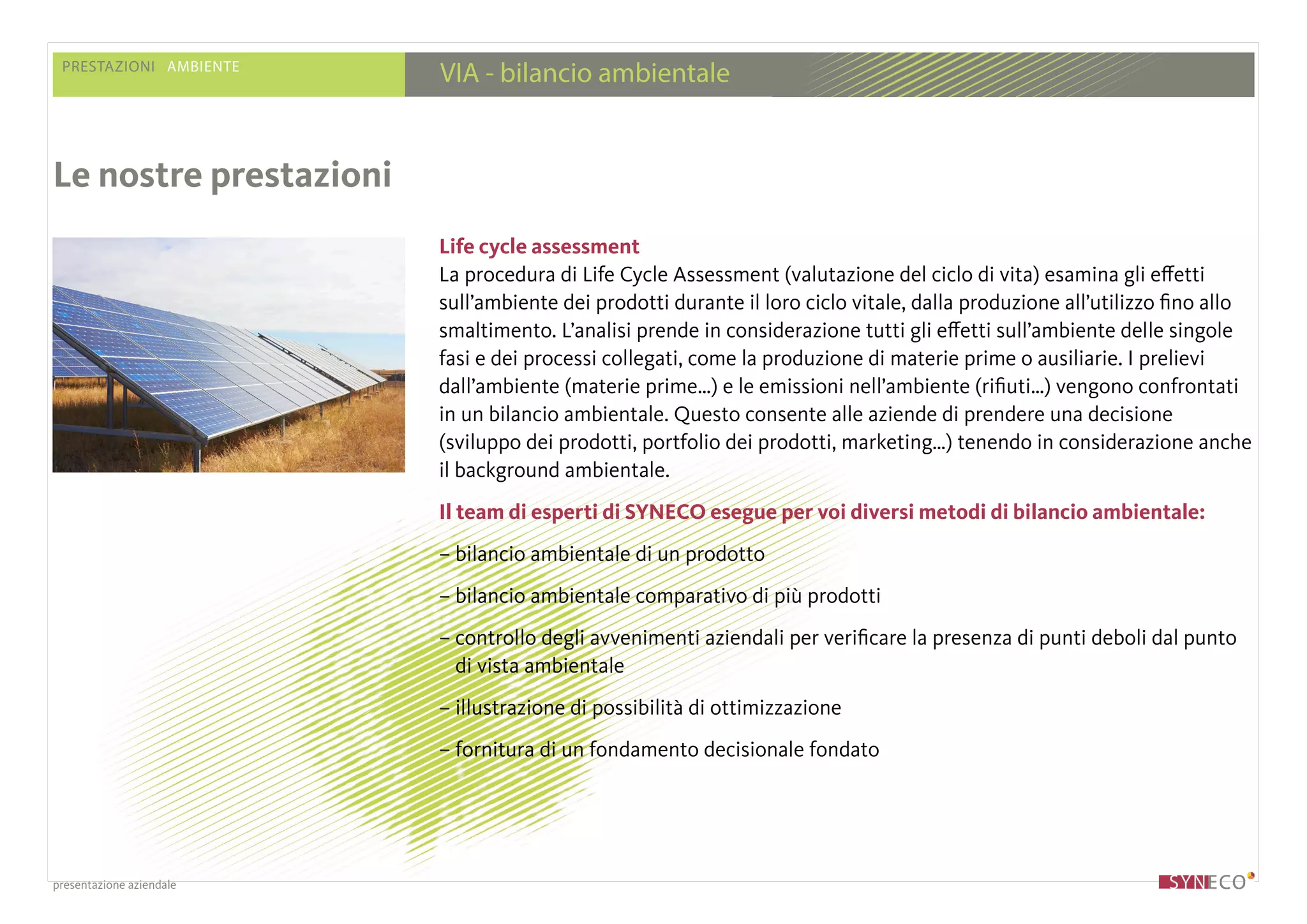 SYNECO Prestazioni Ambiente | PPT