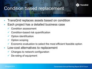 2014 Transmission Annual Planning Report - Asset renewal | PPTX