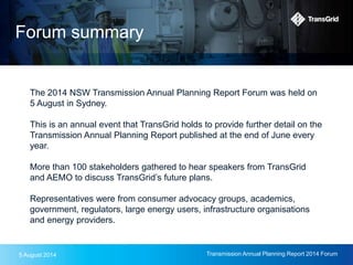 2014 Transmission Annual Planning Report - NSW system planning | PPT