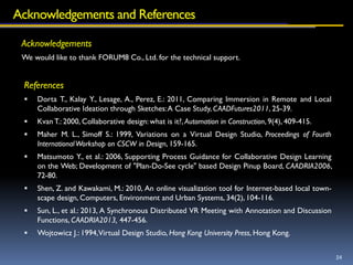 CAADRIA2014: A Synchronous Distributed Design Study Meeting Process with Annotation Function | PPT