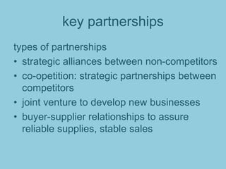 business model canvas key partnerships | PPT