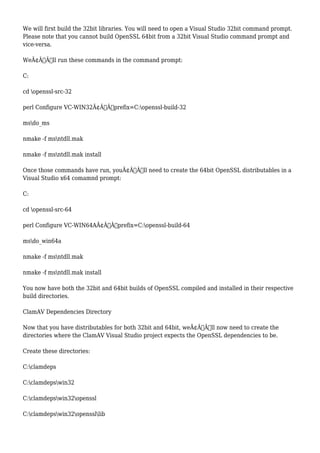 Compiling OpenSSL For Windows | PDF