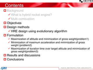 Multi-objective Genetic Algorithm Applied to Conceptual Design of Single-stage Rocket Using ...