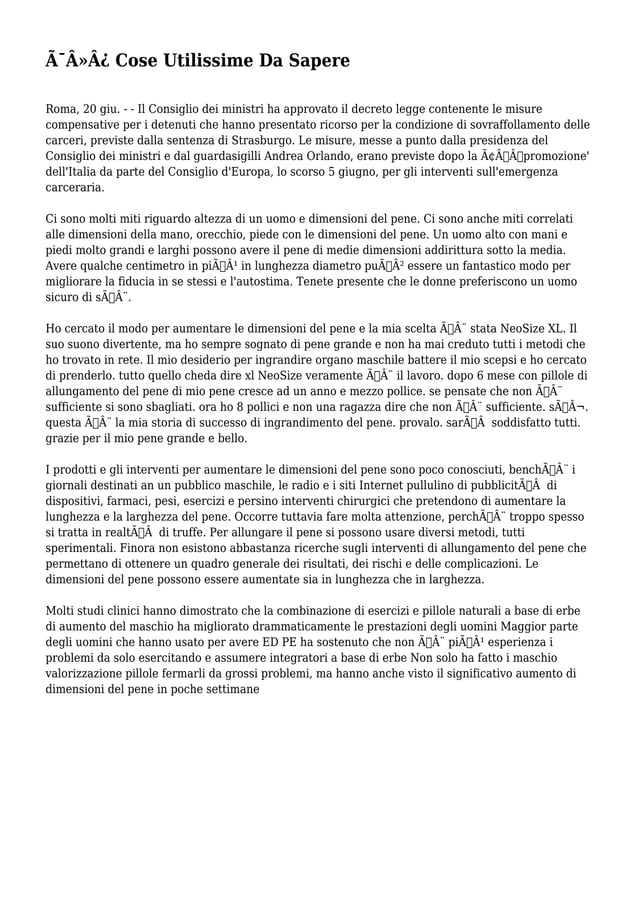 Cose Utilissime Da Sapere | PDF