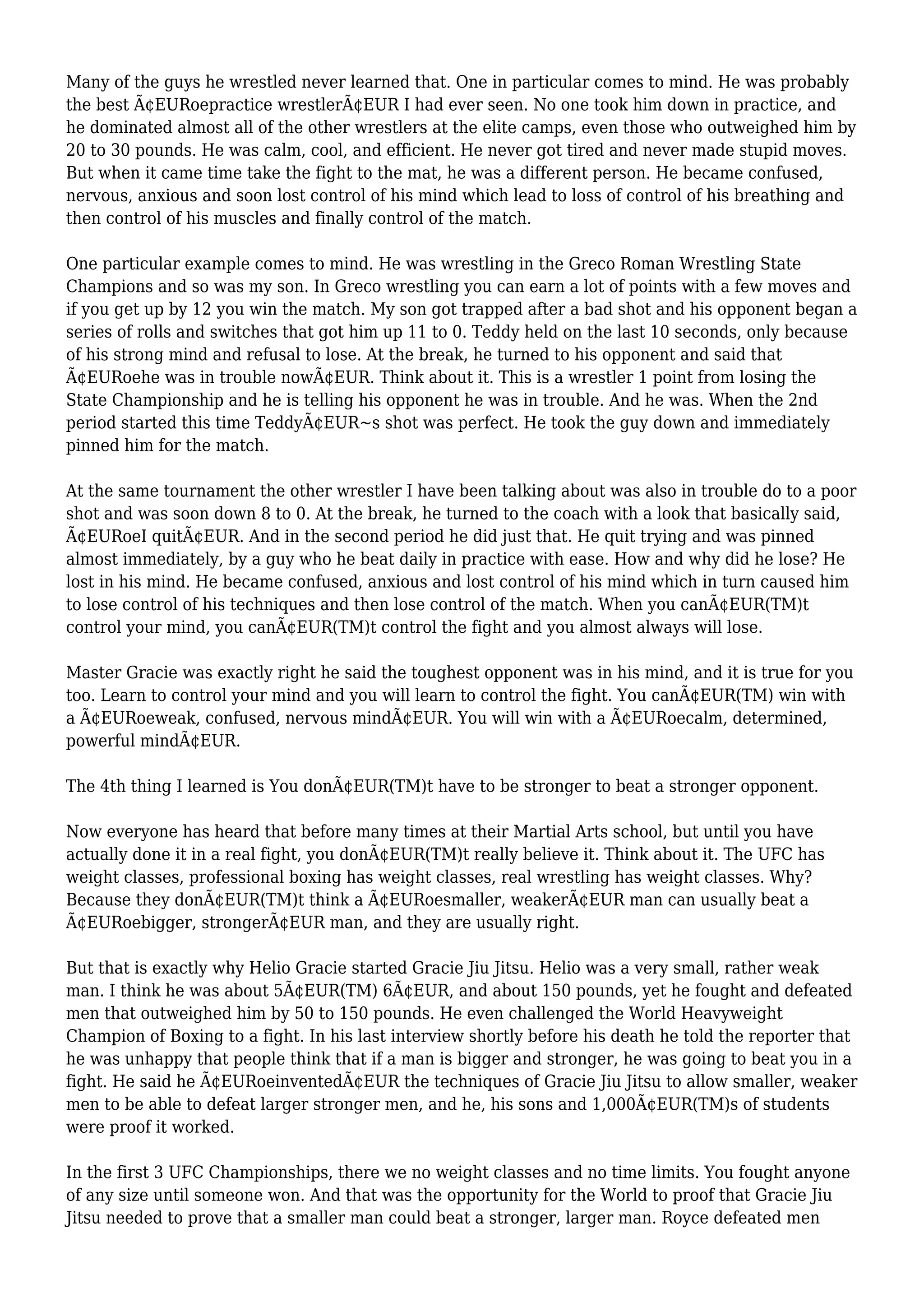 10 Things I learned from Royce Gracie | PDF | Martial Arts | Sports