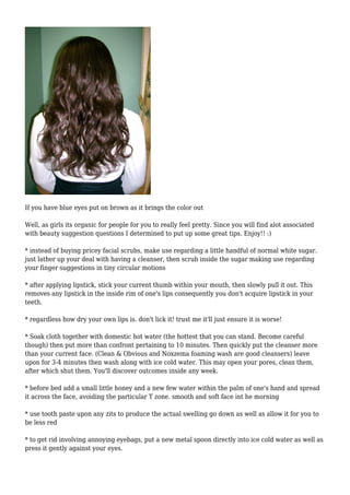Beauty tips for girls!!? | PDF