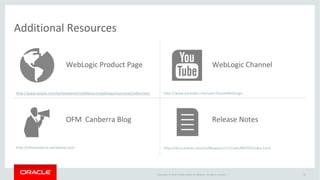 WebLogic 12c - OMF Canberra June 2014 | PPT | Web Development | Internet
