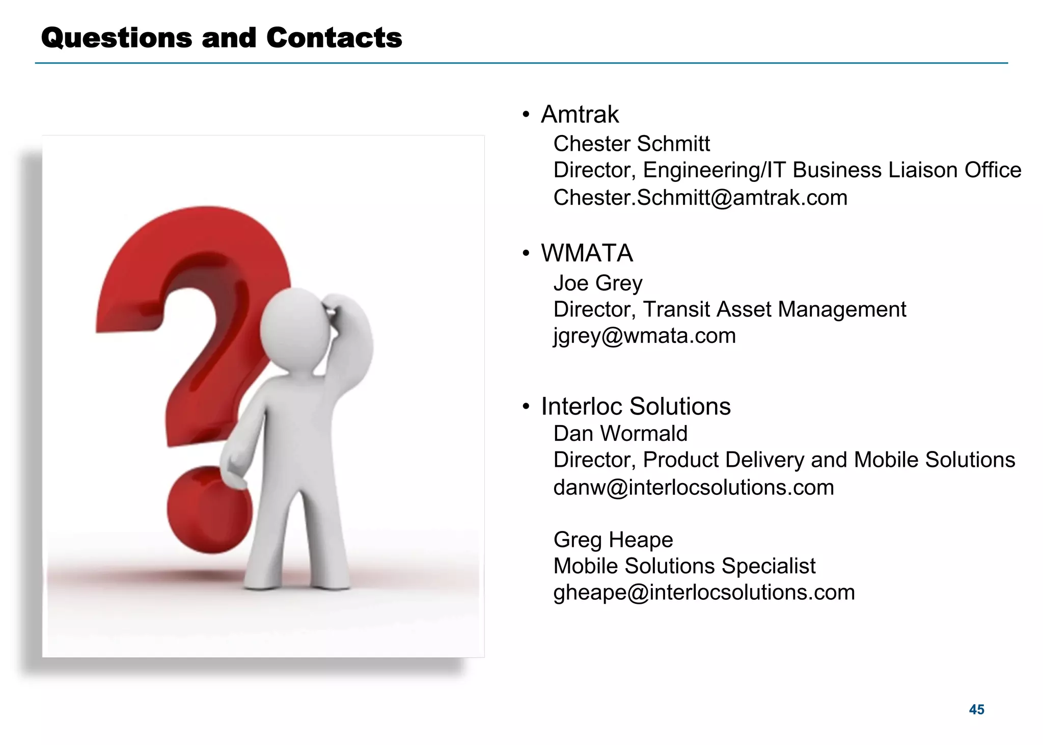 WMATA and Amtrak Discuss Maximo Mobile Success | PDF