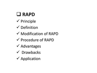 Concept on PCR,RAPD,AFLP | PPT