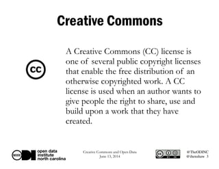 Creative Commons and Open Data | PDF