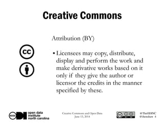 Creative Commons and Open Data | PDF