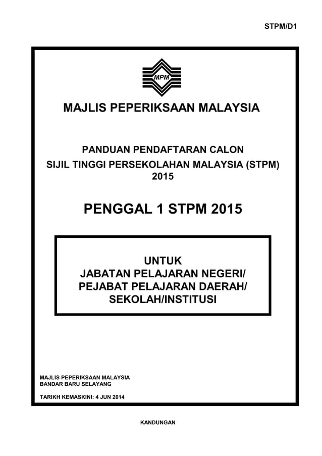 140614 stpm d1_2015 | PDF
