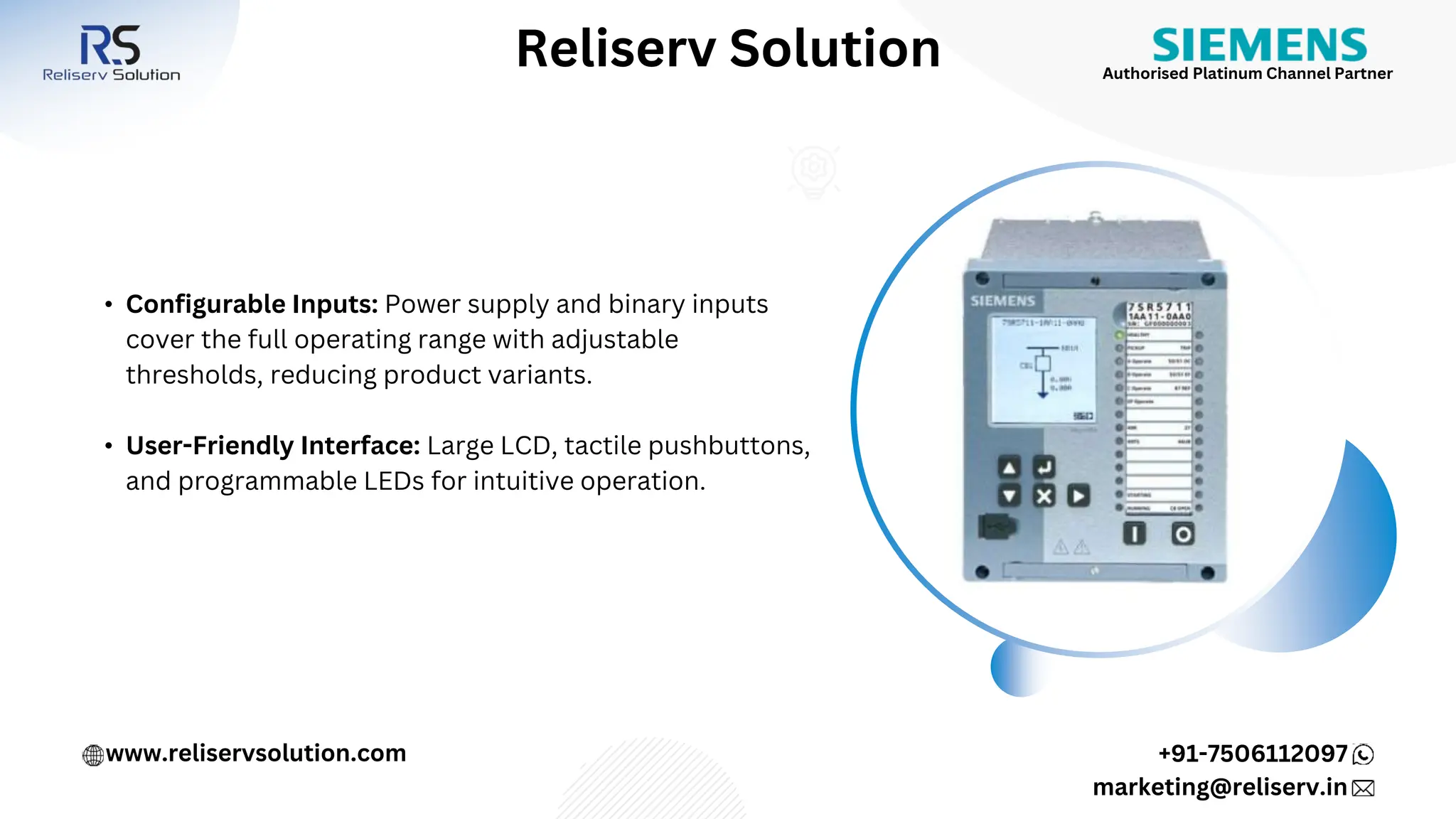 Siemens Reyrolle 7SR57 Motor Protection Numerical Relay | PPTX