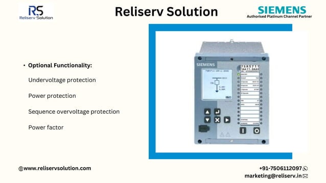 Siemens Reyrolle 7SR57 Motor Protection Numerical Relay | PPTX
