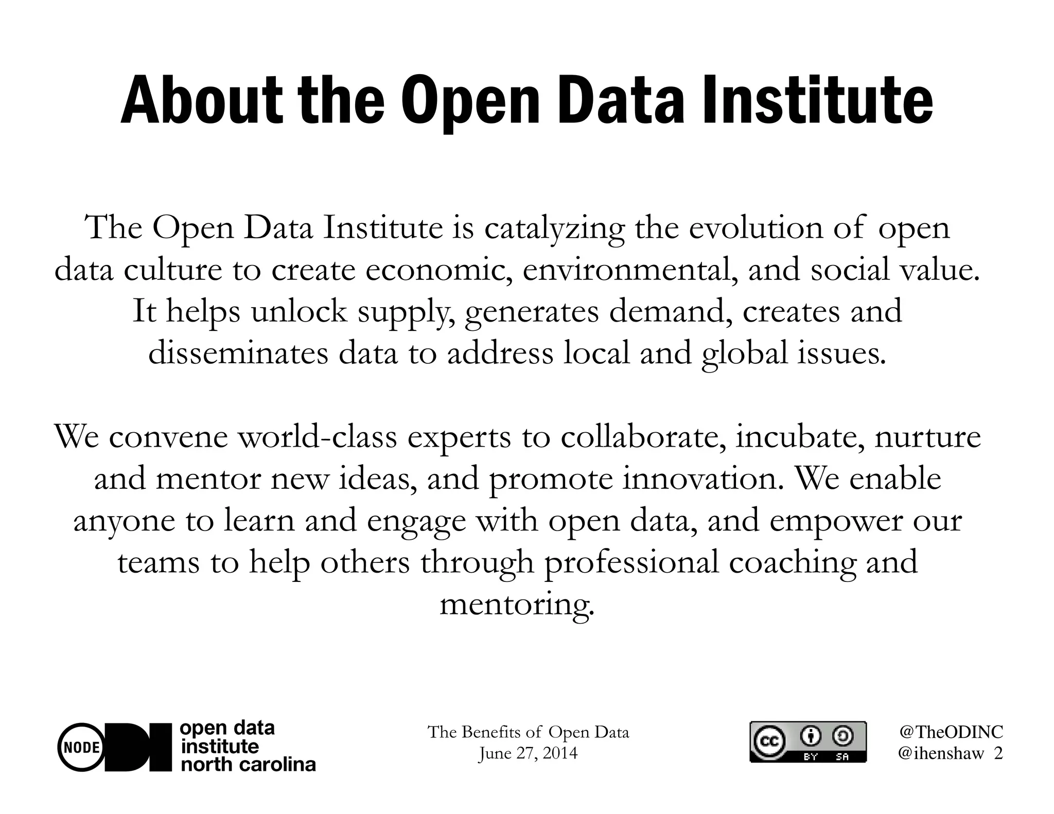 The Benefits of Open Data | PDF