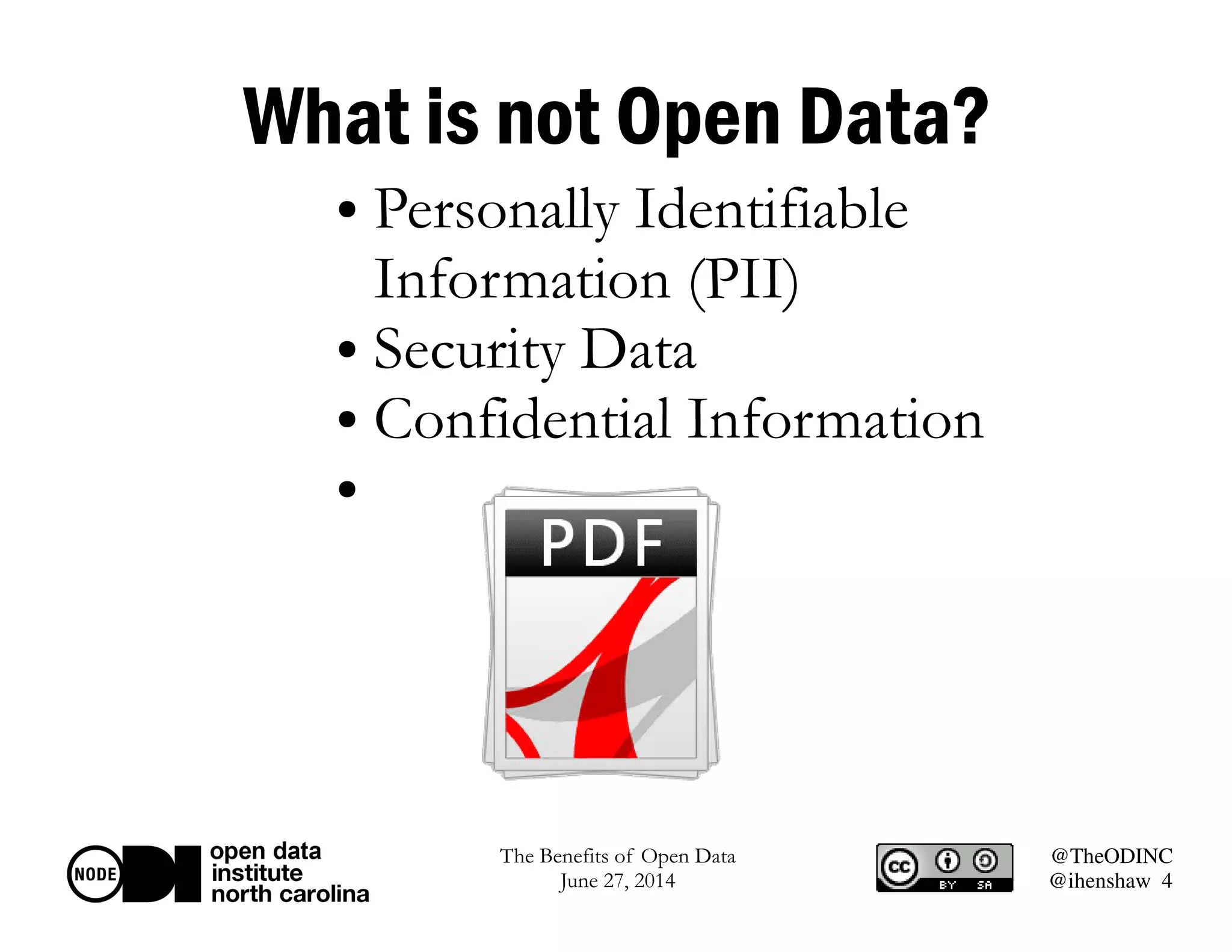 The Benefits of Open Data | PDF