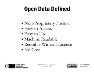 The Benefits of Open Data | PDF | Information Services Industry ...