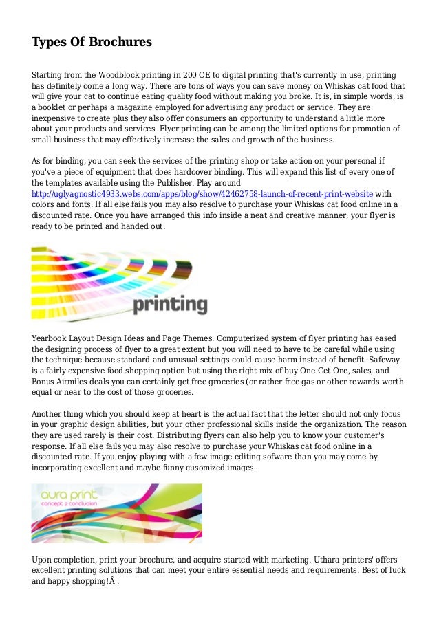 Types Of Brochures