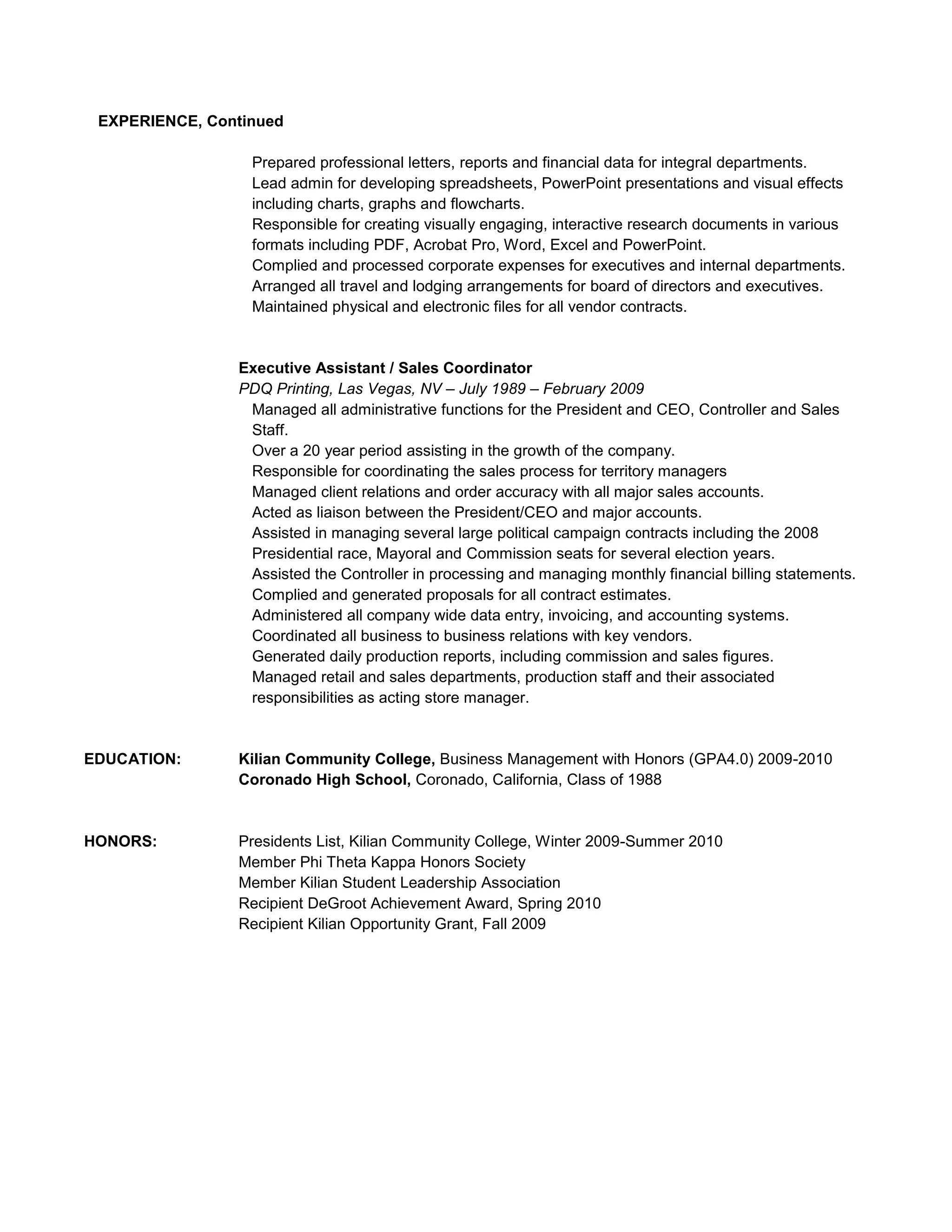 Melissa C Dean CV | PDF