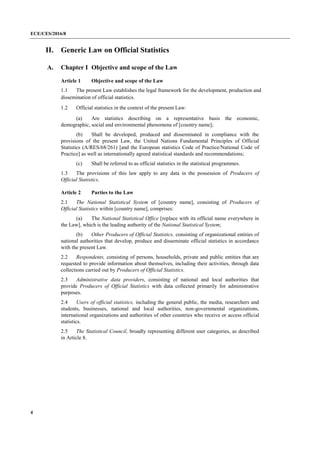 Generic law on official statistics | PDF