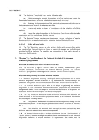 Generic law on official statistics | PDF