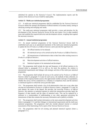 Generic law on official statistics | PDF