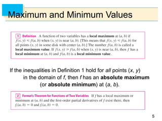derivatives. maximum and minimum value.. | PPT