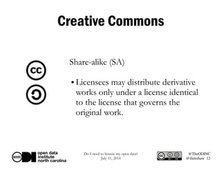 Do I need to license my open data? | PPT
