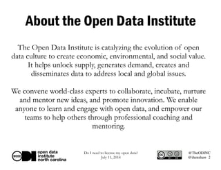Do I need to license my open data? | PPT