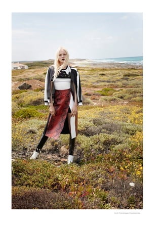 Maja Salamon Poses Outdoors for ELLE Poland by Agata Pospieszynska | PDF