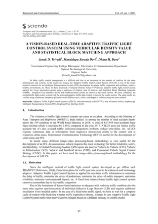 A VISION-BASED REAL-TIME ADAPTIVE TRAFFIC LIGHT CONTROL SYSTEM USING ...