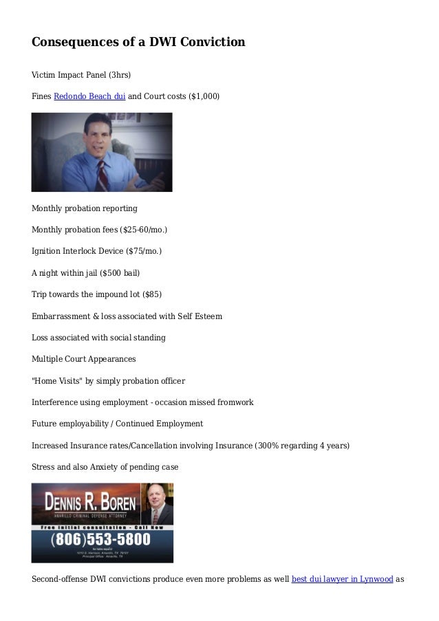 Consequences of a DWI Conviction