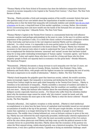 Capital in the Twenty-First Century — Thomas Piketty | PDF