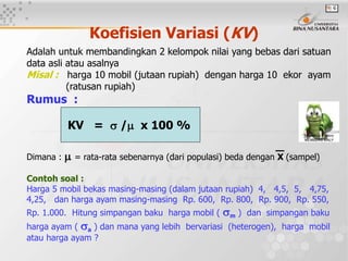 uji variasi atau dispersi dalam menggunakan spss ppt | PPT