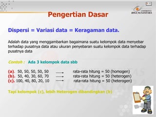 uji variasi atau dispersi dalam menggunakan spss ppt | PPT