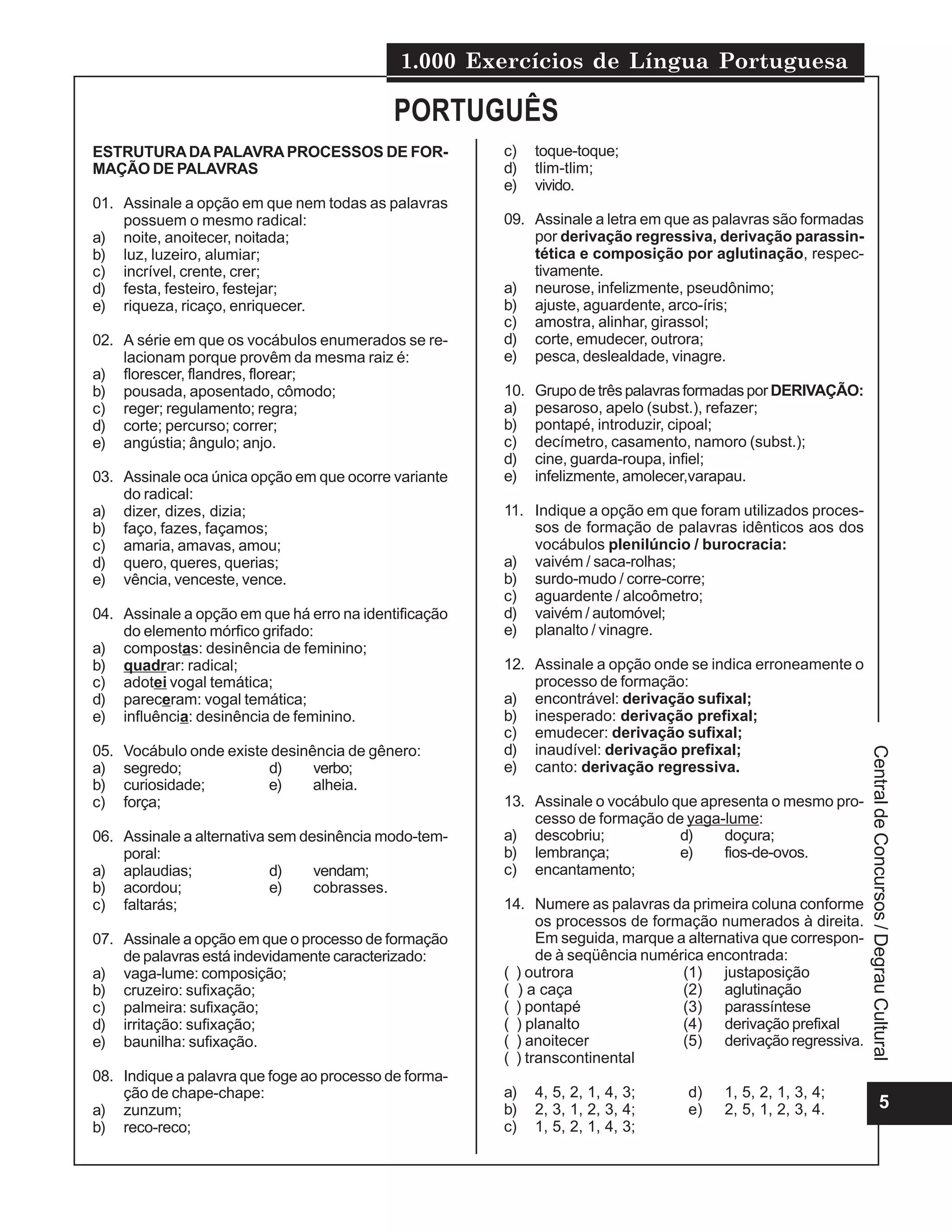 1.000 exercícios Língua Portuguesa | PDF