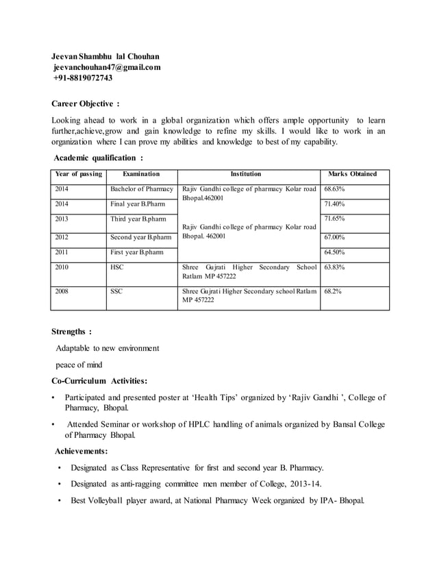Jeevan CV (3) | PDF