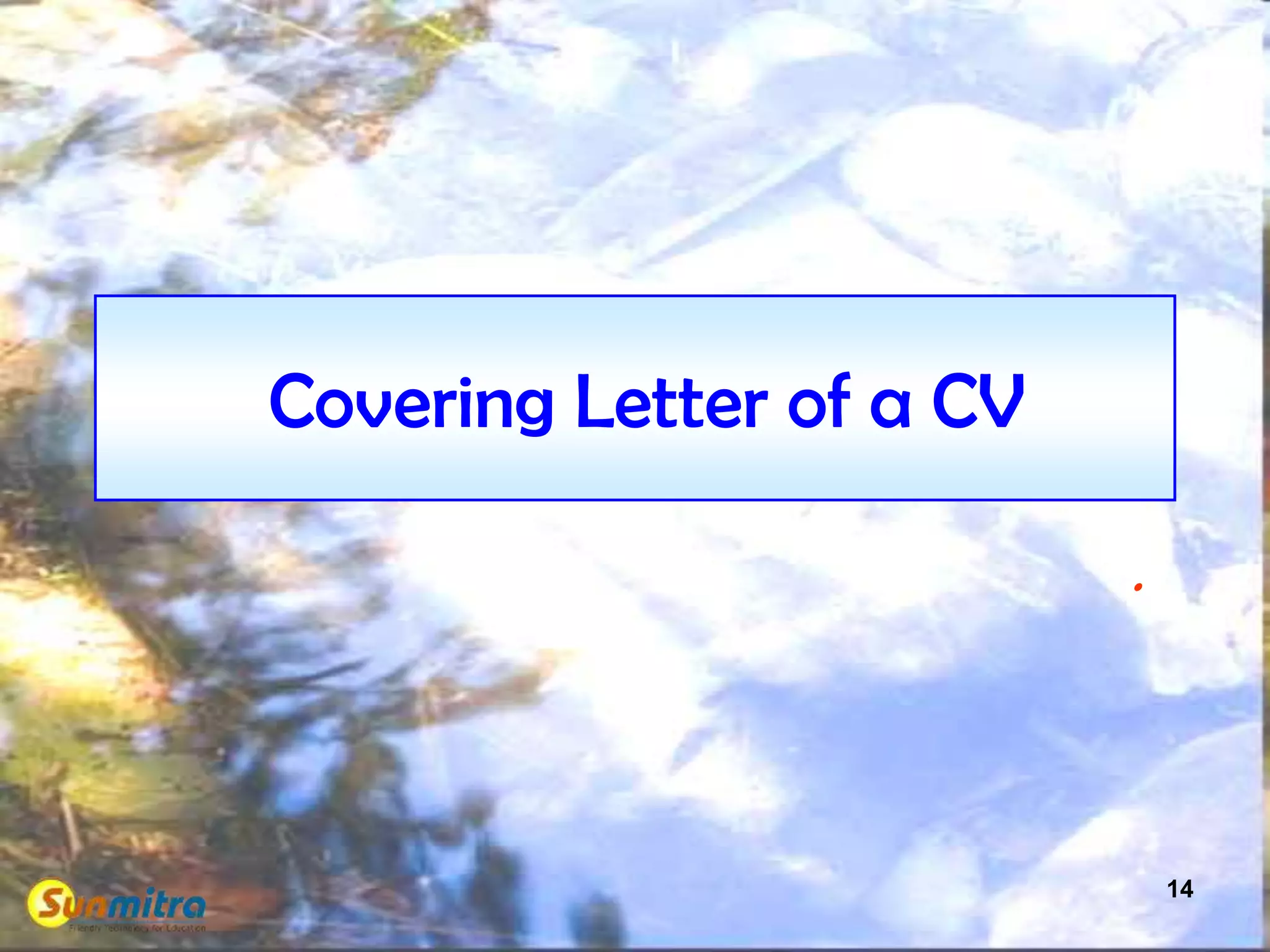 Preparing an Effective CV | PPT