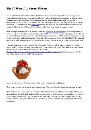 The 10 Worst Ice Cream Flavors