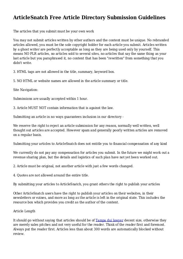 articlesnatch-free-article-directory-submission-guidelines