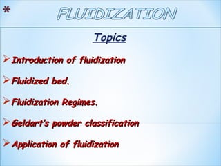 FLUIDIZATION | PPT