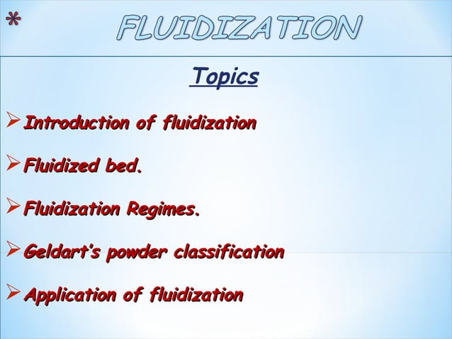 FLUIDIZATION | PPT