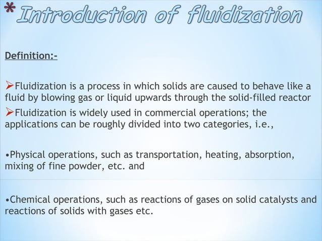 FLUIDIZATION | PPT