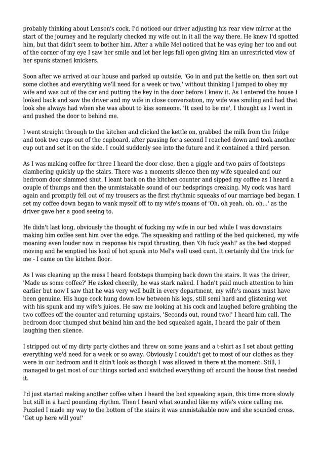 Watching My Wife Ch. 02 | PDF | Obscenity and Profanity | Sensitive Topics